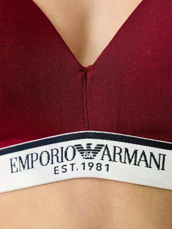 Emporio Armani Logo-underband Triangle Bra