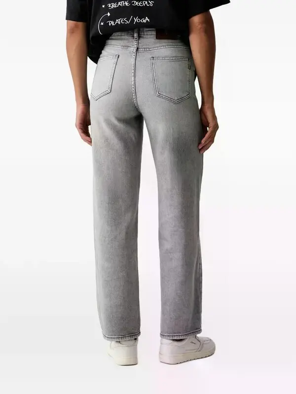 FRACOMINA Floral-embroidered Straight-leg Jeans