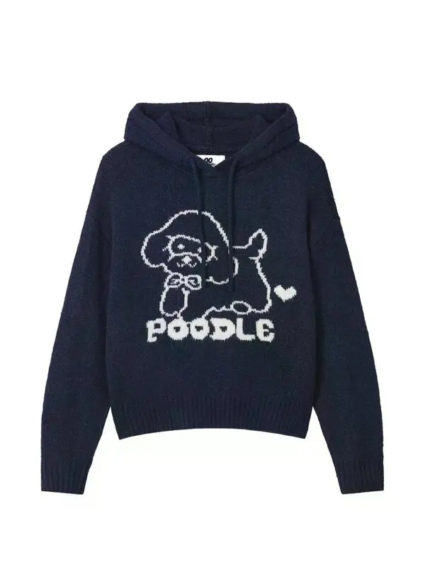 CHOCOOLATE Intarsia-knit Drawstring Hoodie