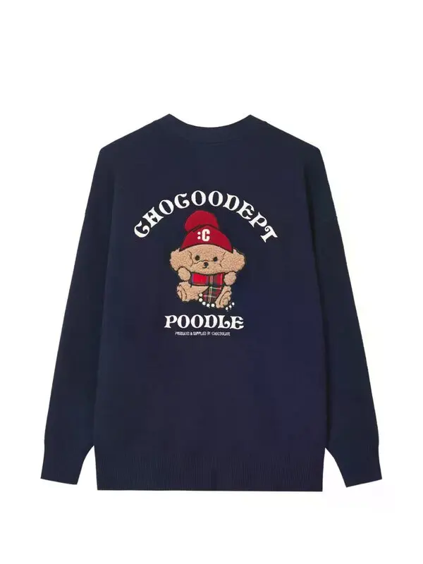 CHOCOOLATE Graphic-patch Cardigan