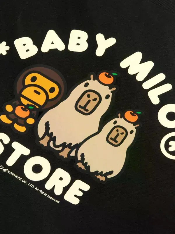 A BATHING APE Baby Milo Capybara-print T-shirt