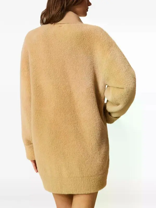 TWINSET Doubled Wool Blend Cloth Caban Coat
