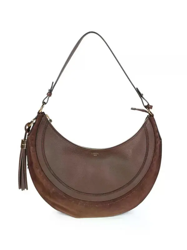 LANCEL M Tassel-detail Leather Shoulder Bag - Brown
