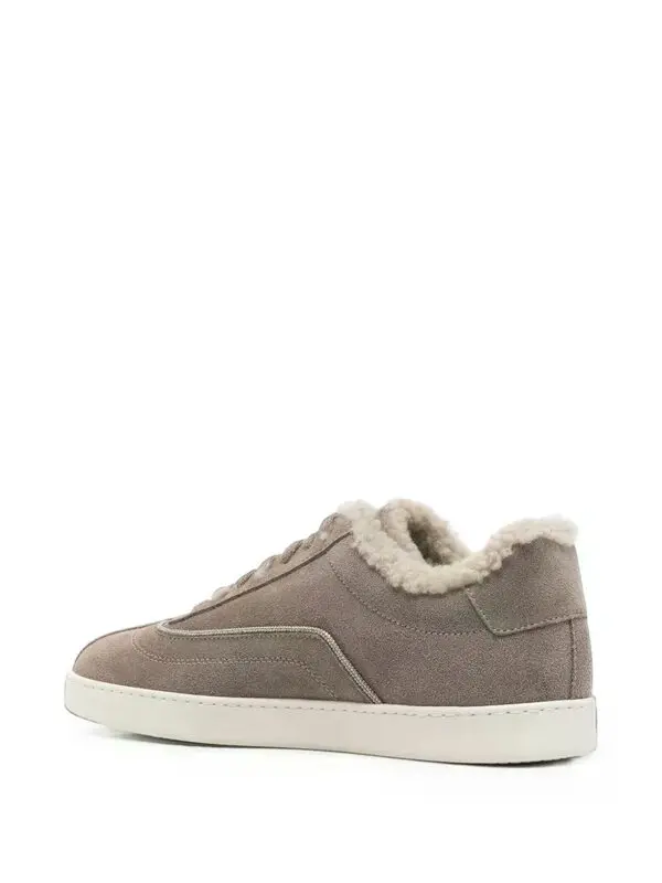 Fabiana Filippi Shearling-lined Suede Sneakers - Grey