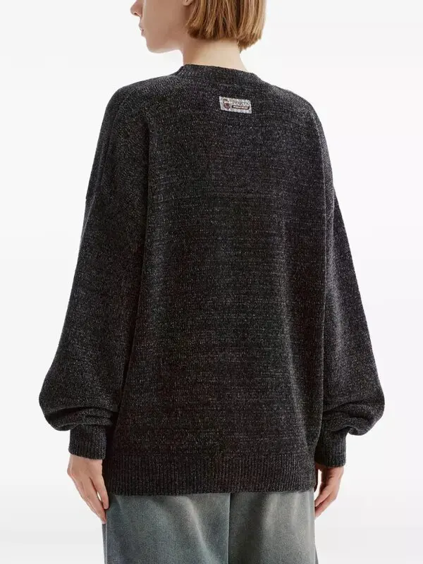FINGERCROXX Logo-embroidered Chenille Sweater