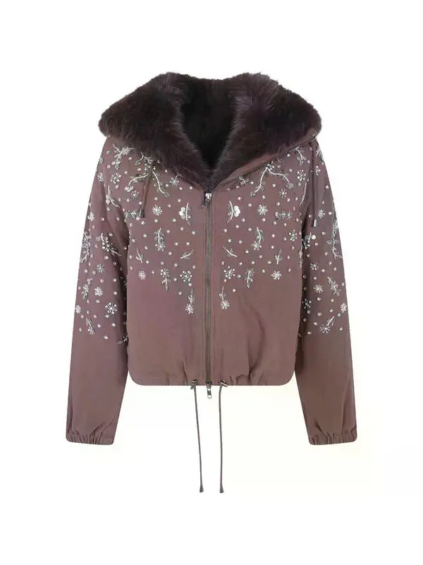 DRHOPE Soleil Crystal-embellished Jacket - Brown