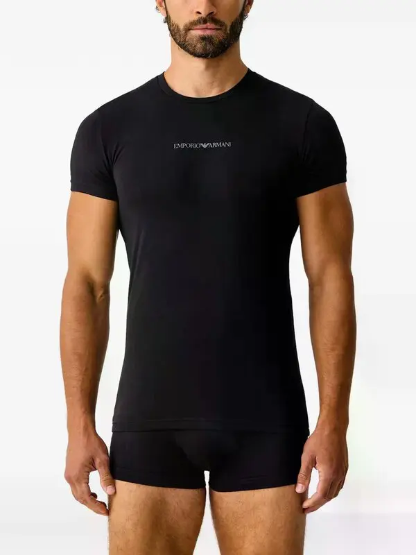 Emporio Armani Logo-print T-shirt And Boxers Set - Black