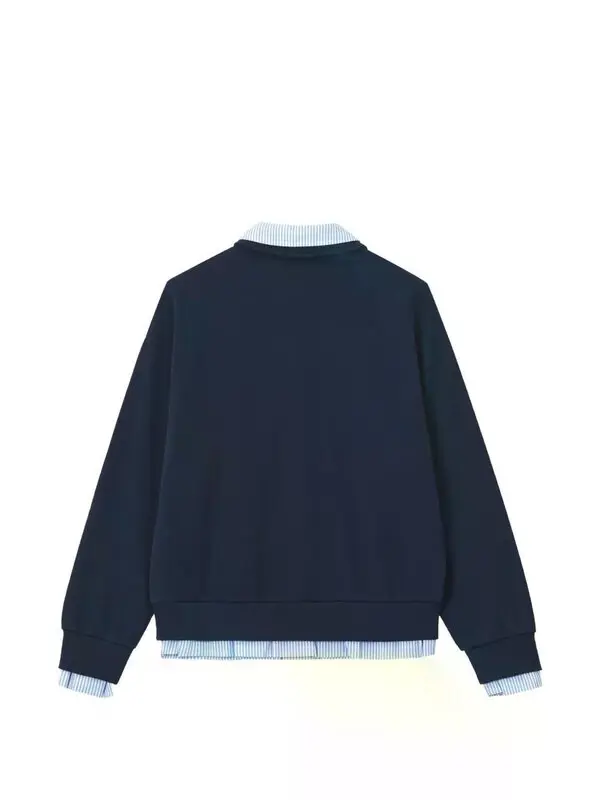 CHOCOOLATE Layered-detail Logo-print Sweater