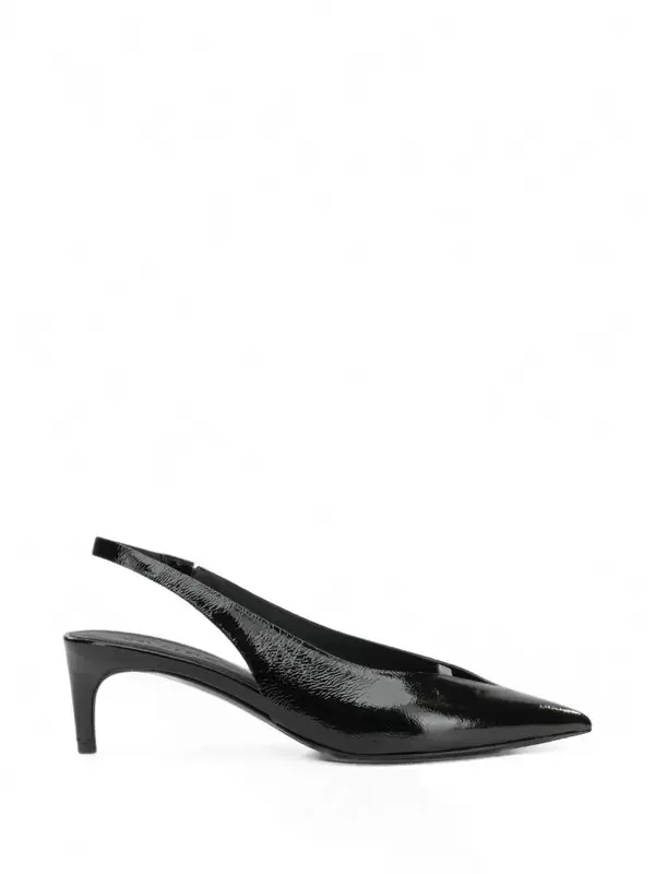 DEL CARLO Paris 12103 Patent-finish Slingback Pumps