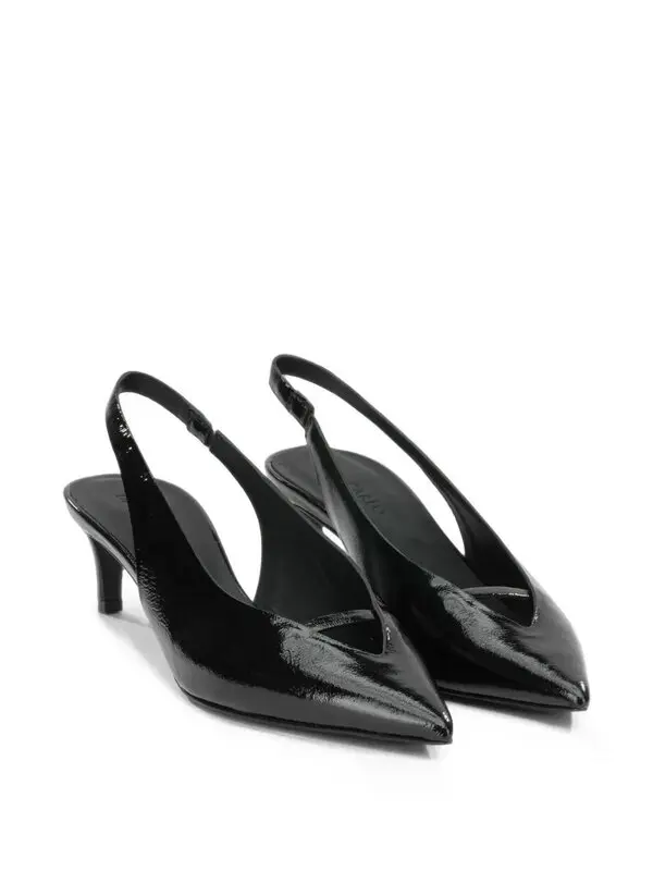 DEL CARLO Paris 12103 Patent-finish Slingback Pumps