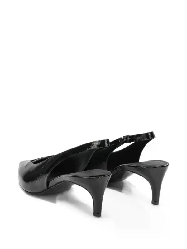 DEL CARLO Paris 12103 Patent-finish Slingback Pumps