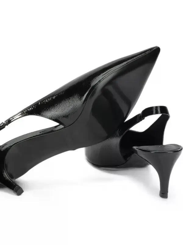 DEL CARLO Paris 12103 Patent-finish Slingback Pumps