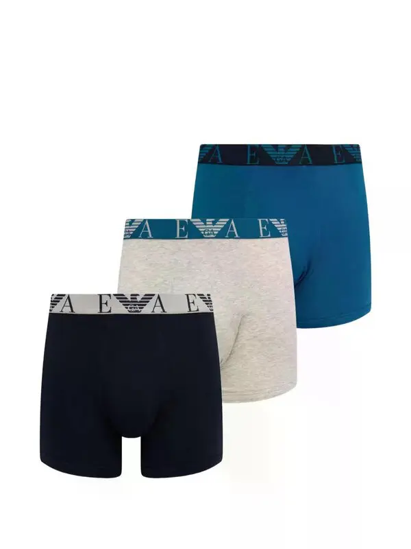 Emporio Armani Logo-waistband Boxers - Blue