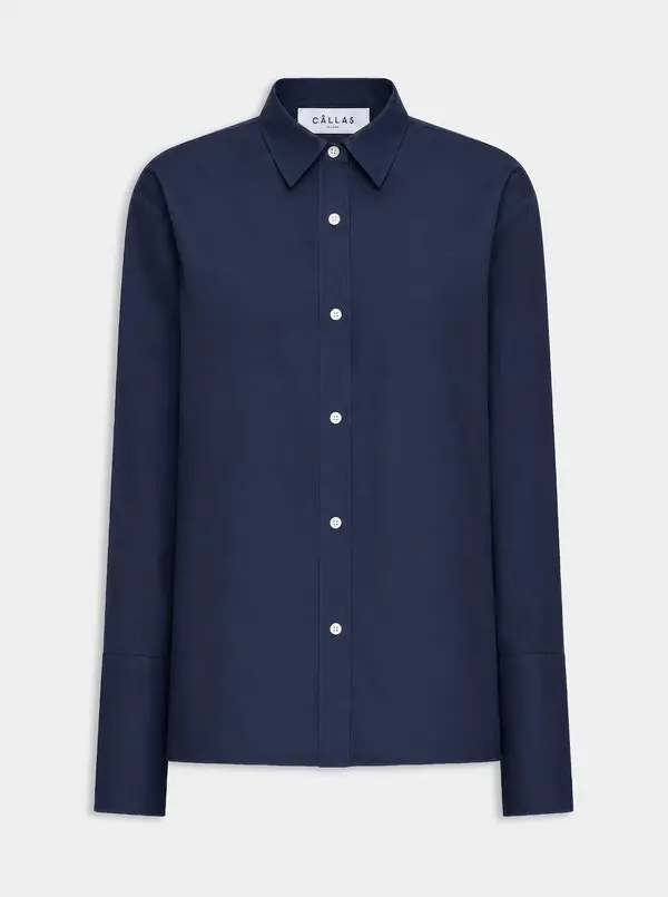 CALLAS MILANO Billie Scarf Back Shirt Navycombo