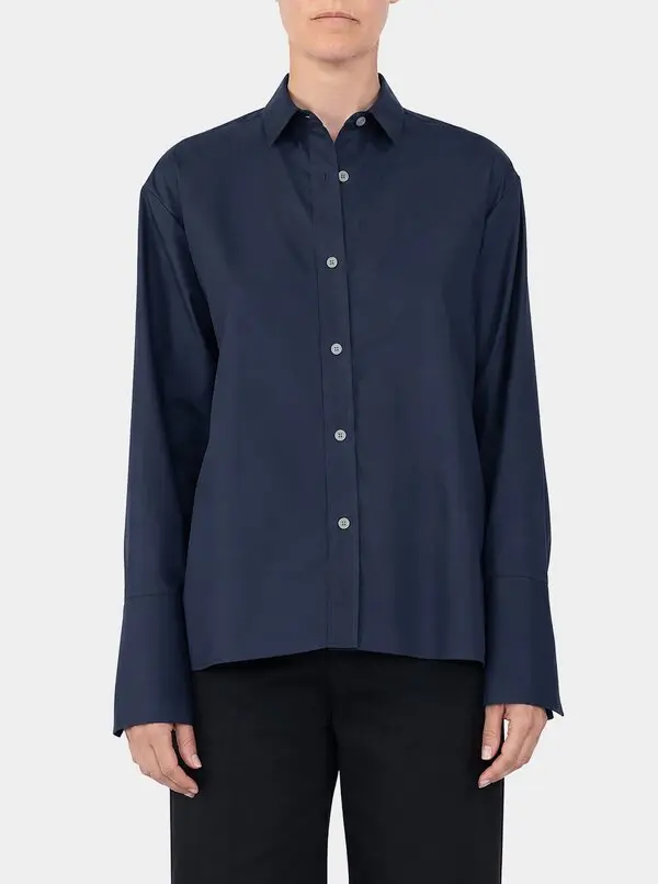 CALLAS MILANO Billie Scarf Back Shirt Navycombo