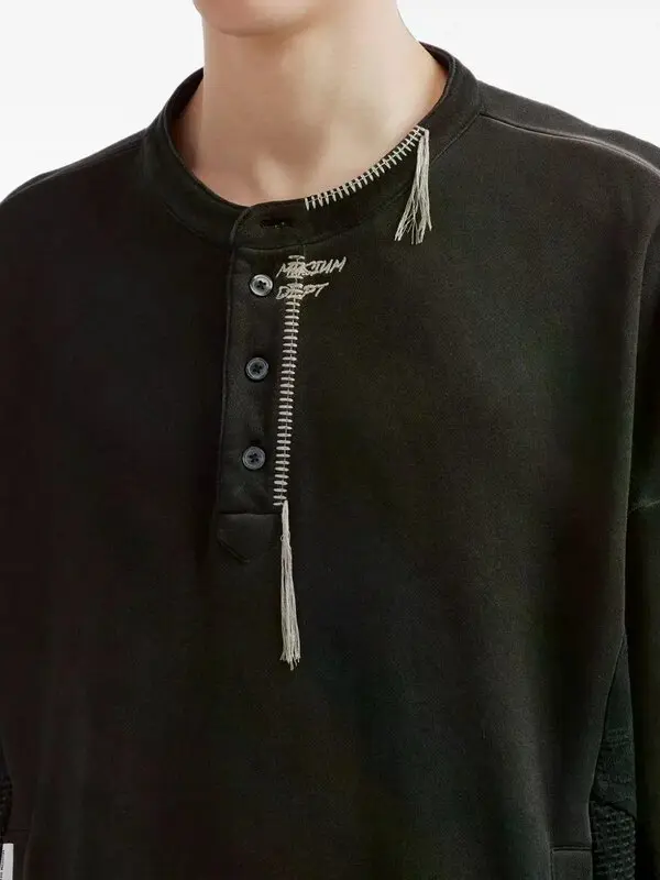MUSIUM DIV. Embroidered Panelled Sweatshirt