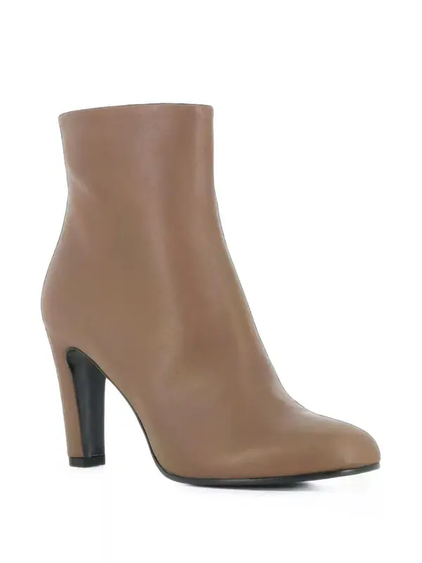 DEL CARLO Side-zip Leather Ankle Boots