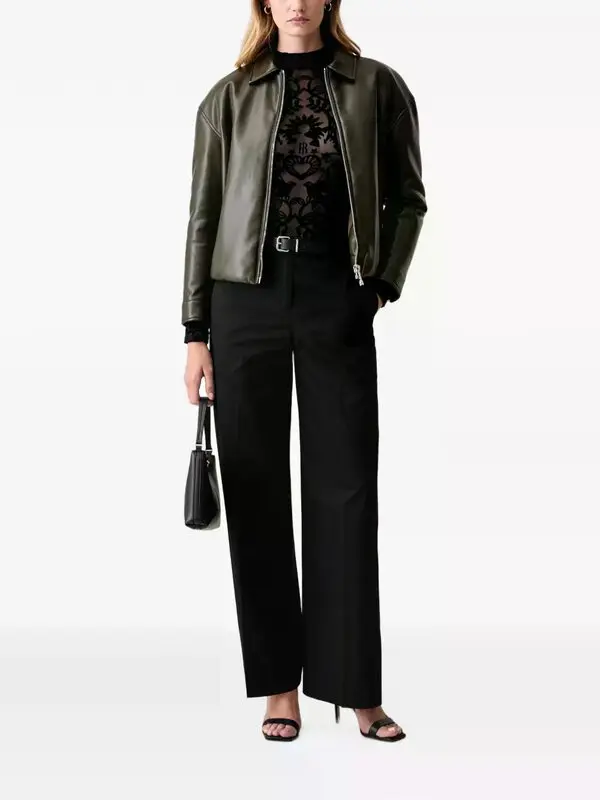 FRACOMINA Velvet-patterned Mesh Body