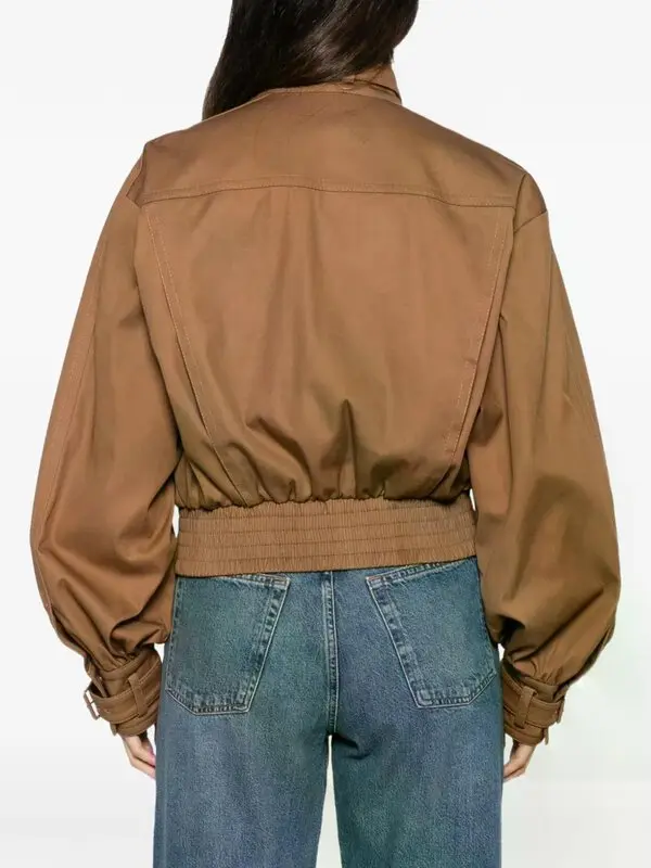 Zimmermann Valiant Drill Buckled-collar Cropped Jacket