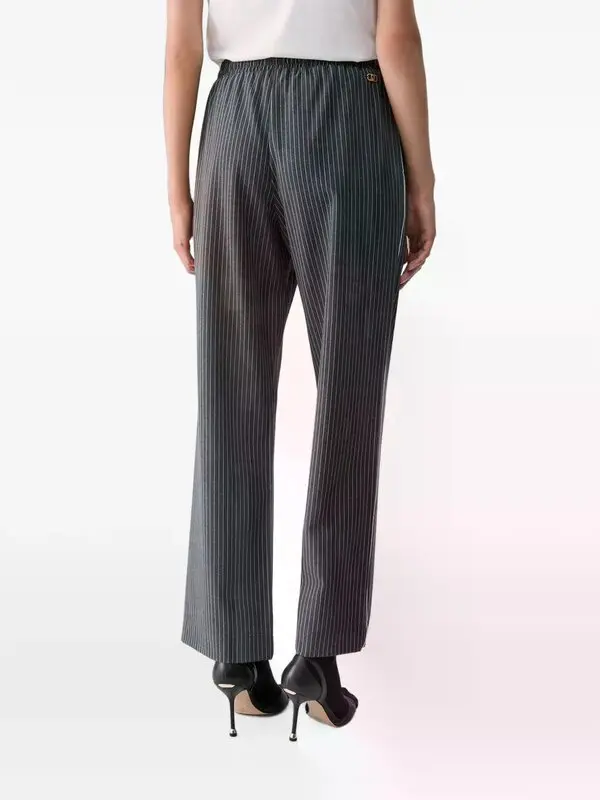 Liu Jo Pinstriped Trousers With Lace Insert