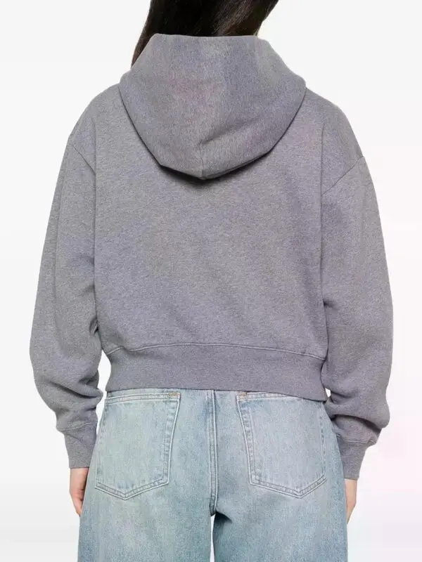 Sporty & Rich Logo-embroidered Zip-up Hoodie