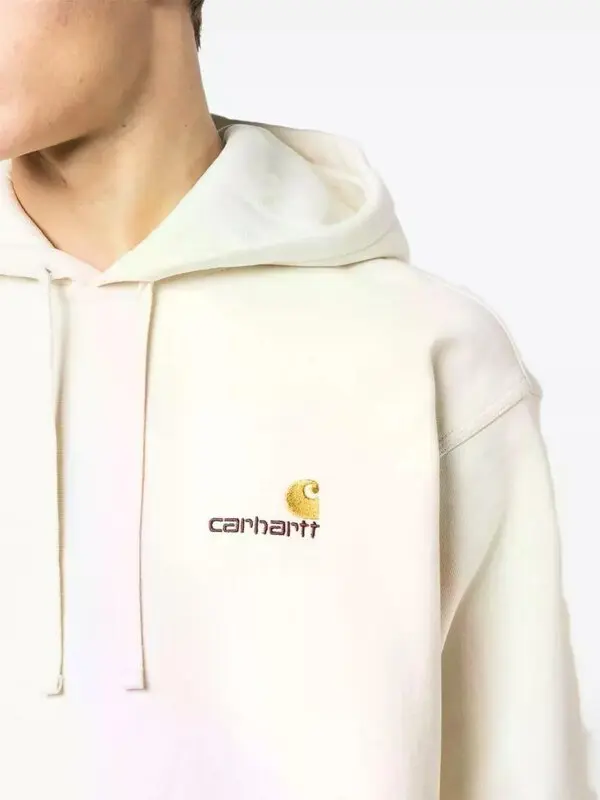 Carhartt Work In Progress American Script Logo-embroidered Hoodie - Neutrals