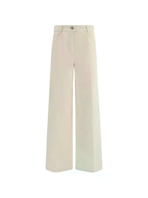 FORTE_FORTE Flocked Wide-leg Jeans