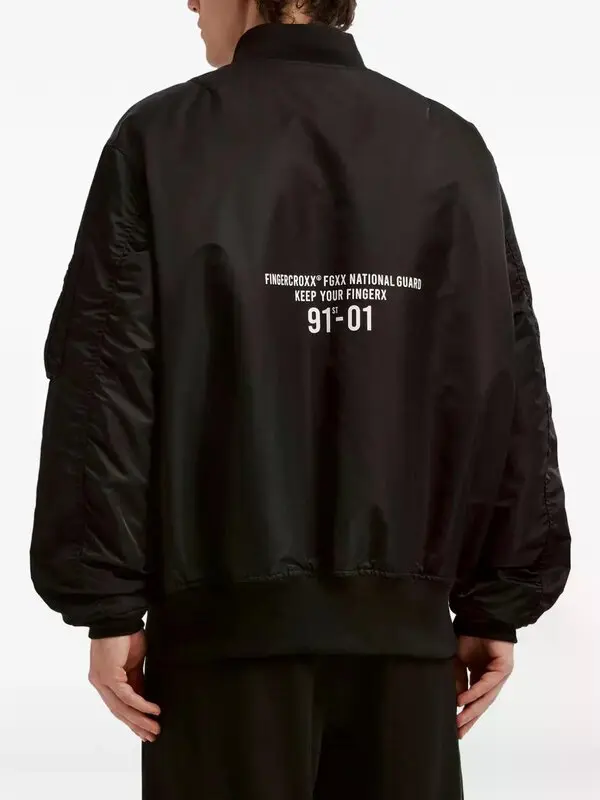 FINGERCROXX Logo-print Bomber Jacket