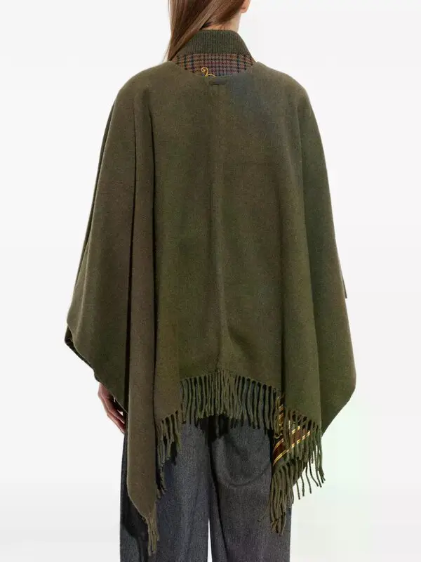 FERRAGAMO Feline-print Cashmere And Silk Reversible Cape