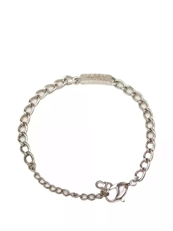 Dior 20th Century Brass Logo Chain Link Bracelet Costume Bracelet