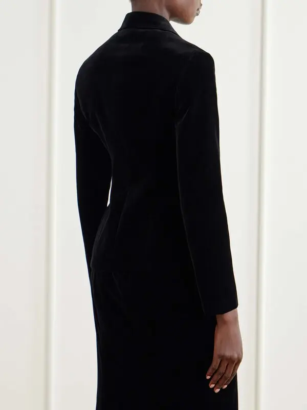 Alaïa Double-breasted Cotton-velvet Blazer