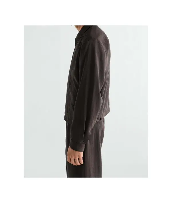 LEMAIRE Light Zipped Blouson In Dry Silk