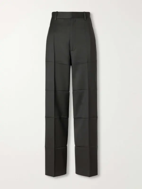 Phoebe Philo Wool And Mohair-blend Gabardine Straight-leg Pants