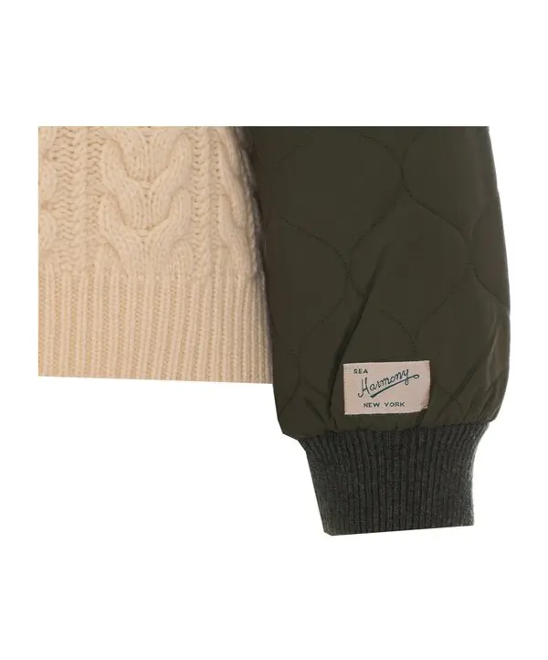 Sea Quilted Cable-knit Sweater - No