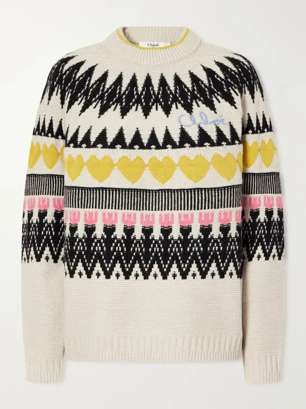 Chloé Fair Isle Wool Sweater