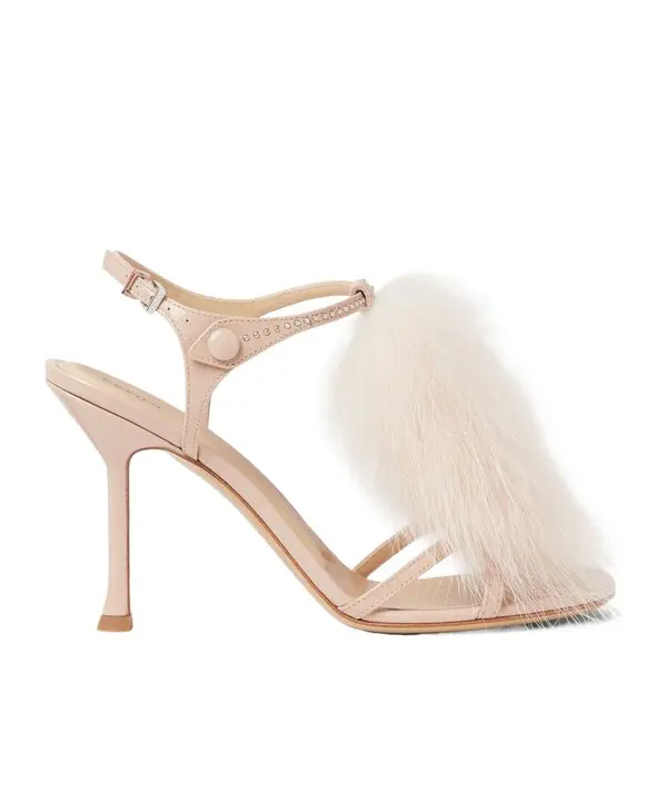 Fendi Noir Light Leather Sandals
