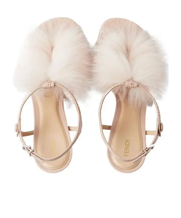 Fendi Noir Light Leather Sandals