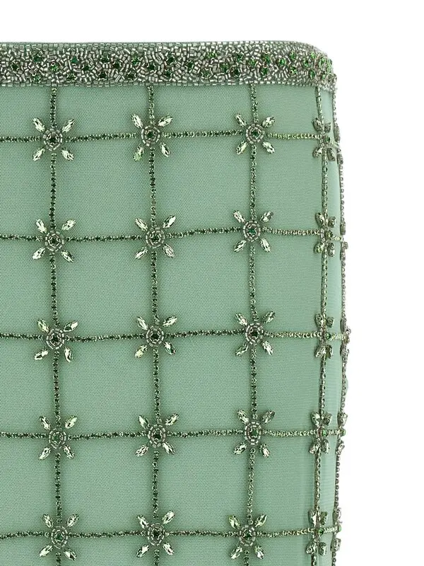 Pinko New Carrieri Embellished Tulle Skirt - Green