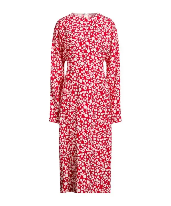 Marni Floral Print Long-sleeve Dress