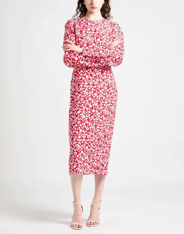 Marni Floral Print Long-sleeve Dress