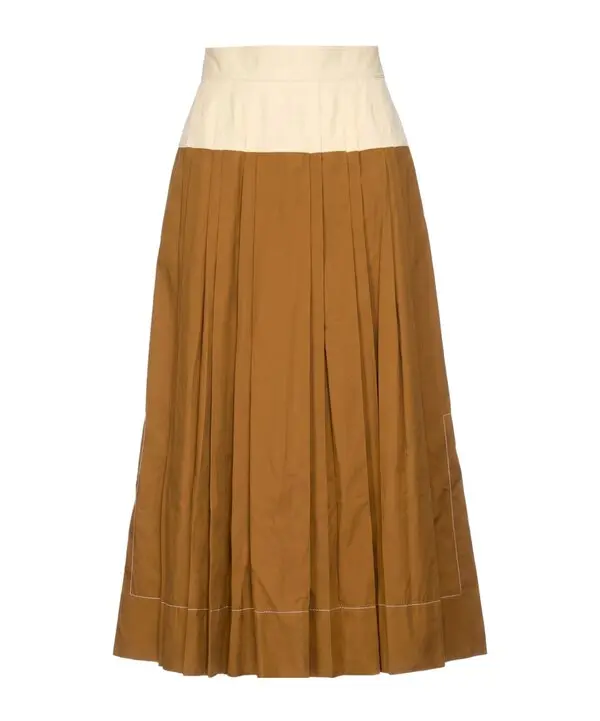 Tory Burch Color-block Pleated Skirt