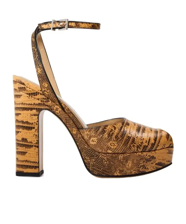 Fendi Snake Print Platform High Heels - No