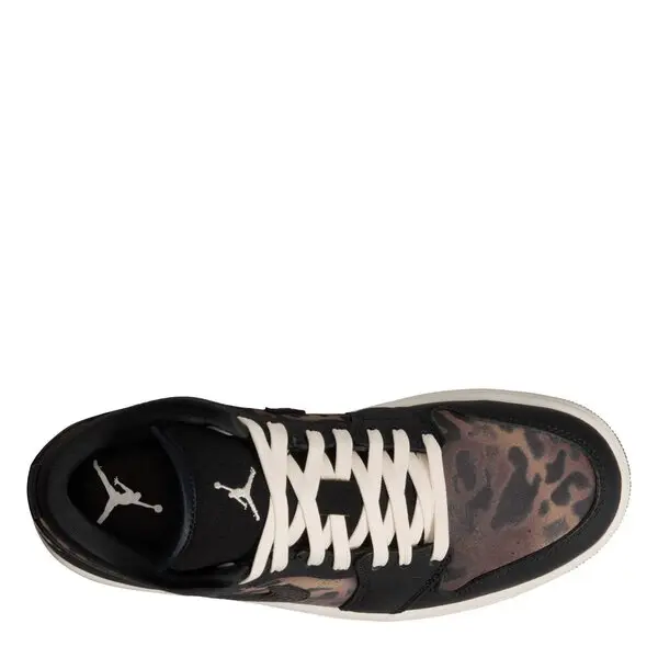 Nike Leopard Print Colorblock Low-top Sneaker - Black