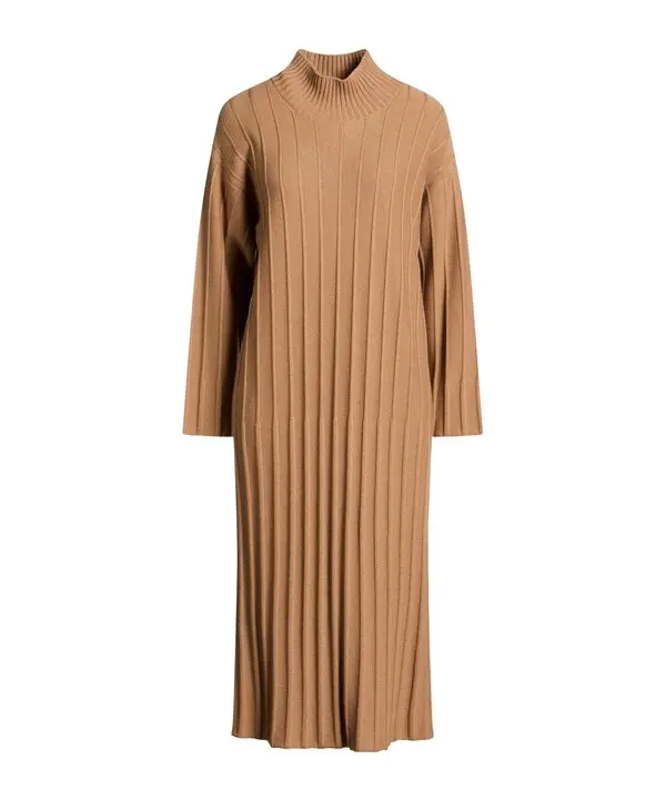 Max Mara Slim-fit Wool Dress - Camel