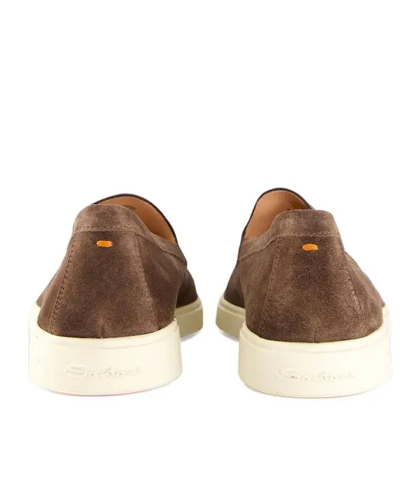 Santoni Yalta Almond Toe Slip-on Loafers