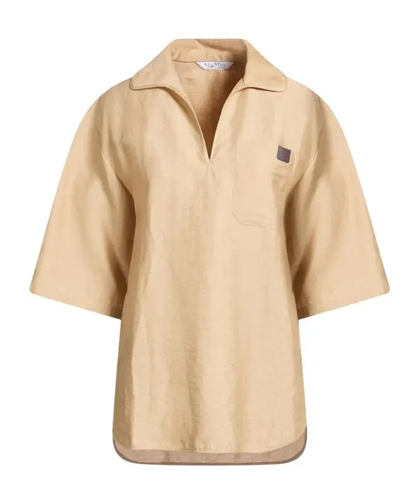 Max Mara Minimalist Solid-color V-neck Top - No