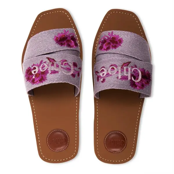 Chloé Fabric Slide Sandals - No