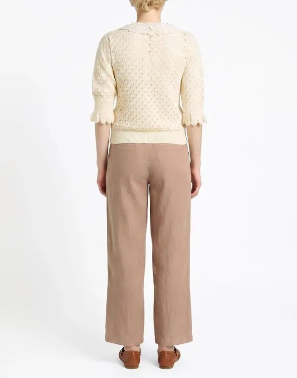 Chloé Minimalist Solid-color Crocheted Top - Camel