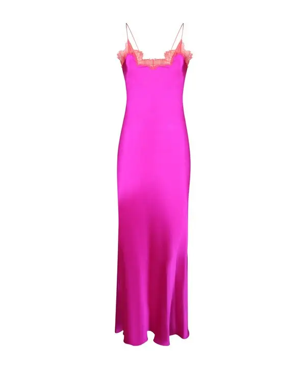 Roberto Cavalli Lace Trim Slip Dress
