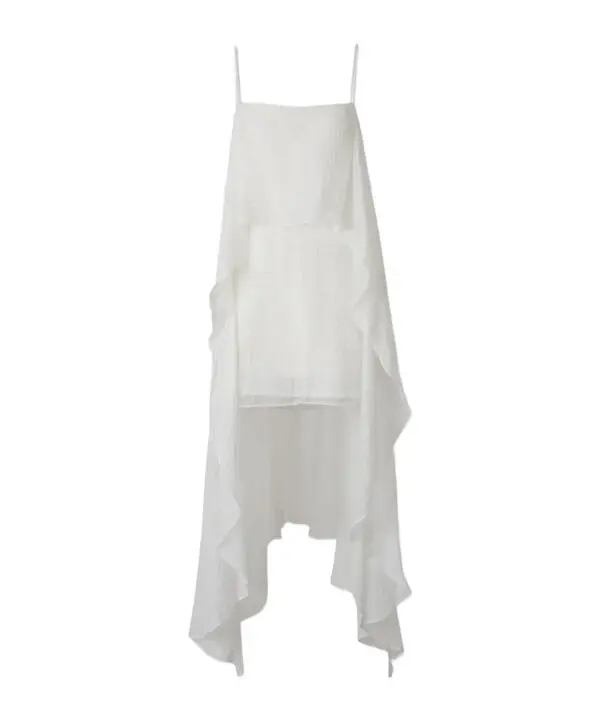 Staud Bead-embellished Tiered Mini Dress